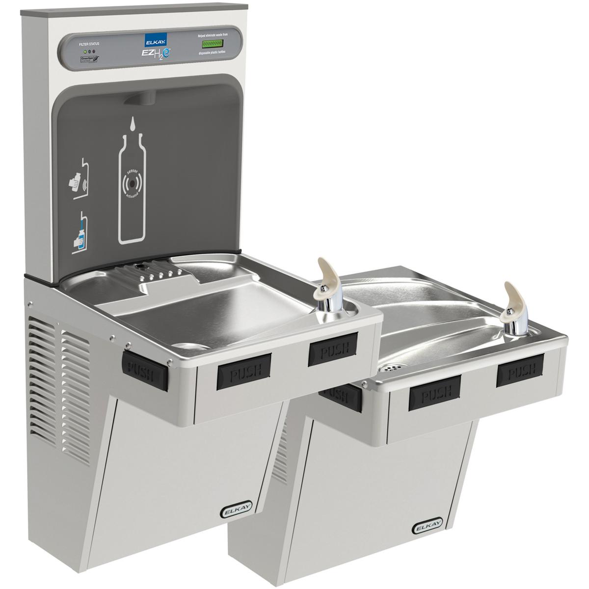 Elkay EZH2O Bottle Filling Station with Bi-Level ADA Cooler Filtered 8 GPH SS