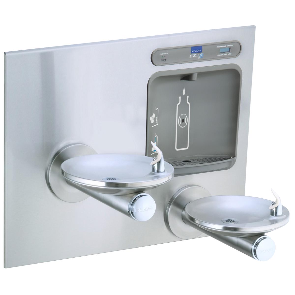 Elkay EZH2O Bottle Filling Station with Integral SwirlFlo Fountain Filtered SS