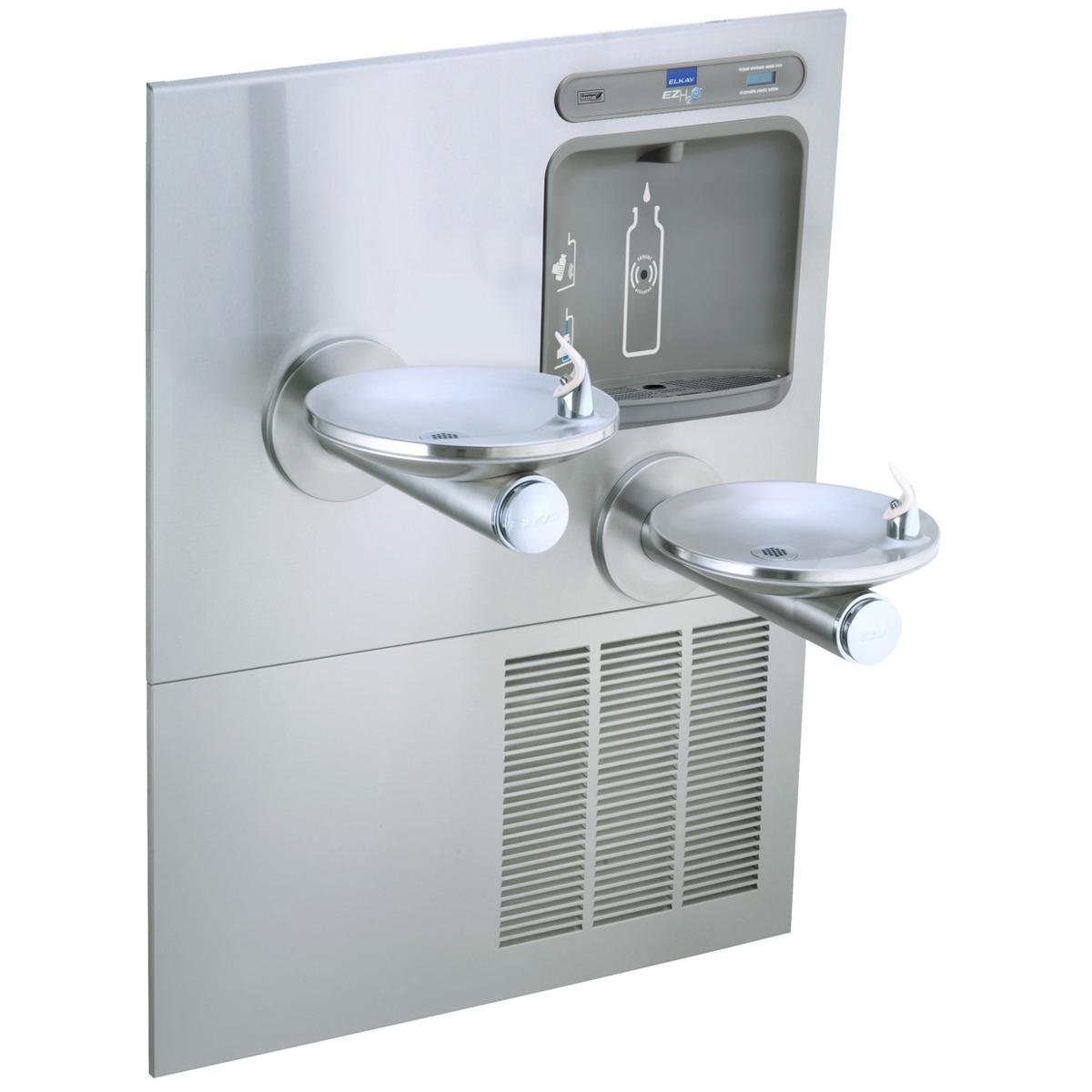 Elkay EZH2O Bottle Filling Station with Integral SwirlFlo Ftn Refrigerated SS
