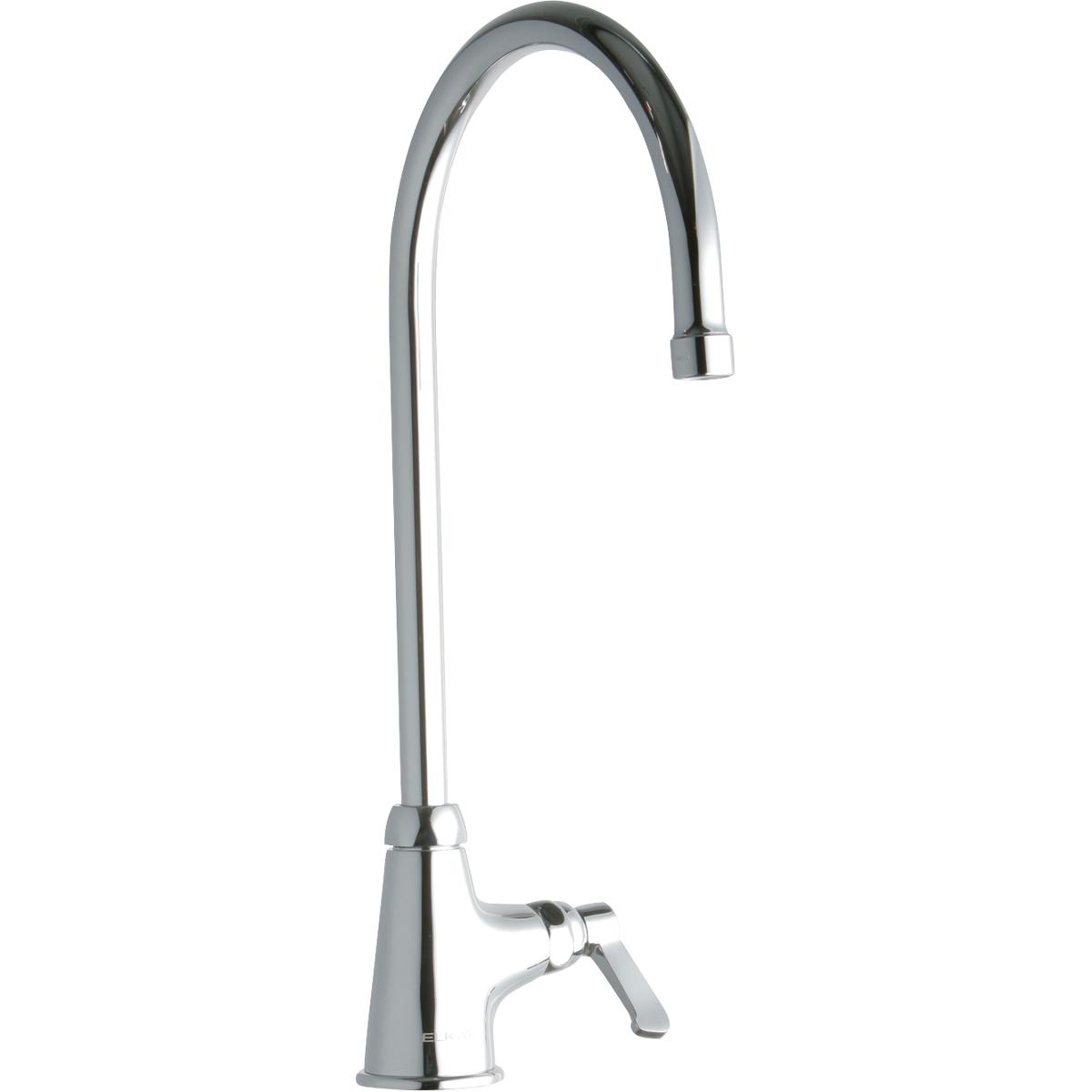 Elkay 1 Hole Single Control Faucet 8" Gooseneck Spout 2" Lever Handle ...