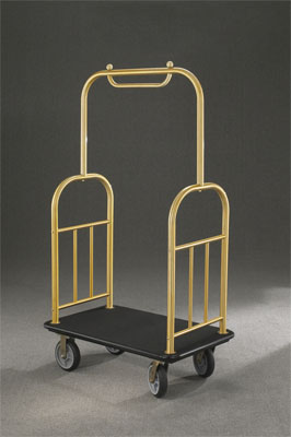 48.5" Glaro Deluxe Bellman Cart with 1.5" Diameter Tubing and 4 ...