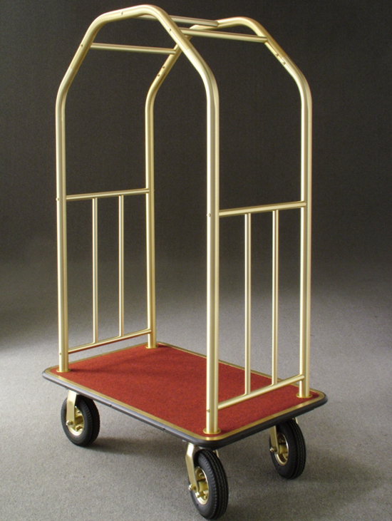 41.5" Glaro Deluxe Bellman Cart with 1.5" Diameter Tubing and 4 ...