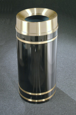 The 'Monte Carlo' Powder Coat Funnel Top Receptacle 33 Gallon